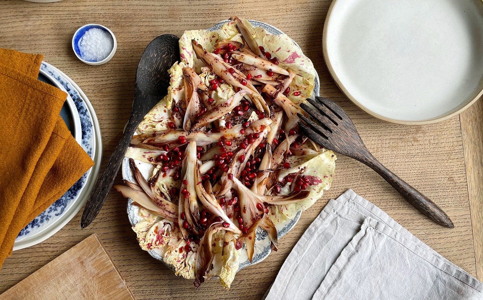 Charred Chicory and Castelfranco Salad with Pomegranate | Drogo's ...