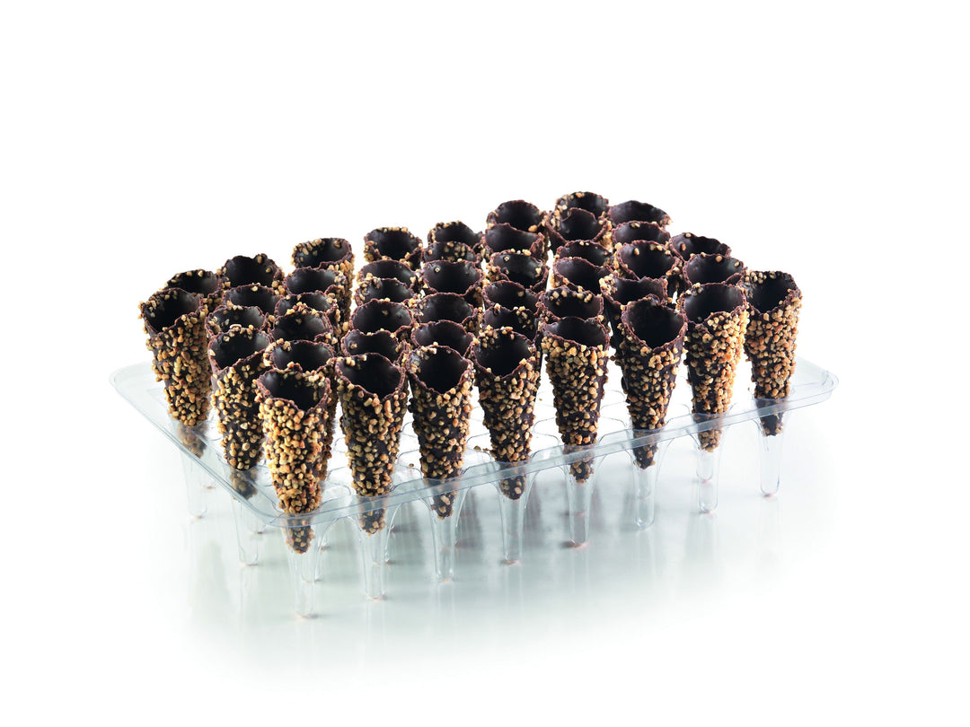 Buy Chocolate & Nut Mini Canape Cones UK | Fine Food Specialist